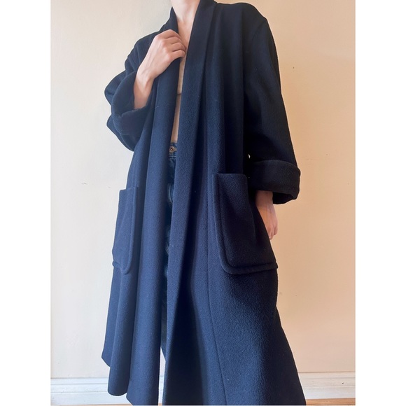 dejac | Jackets & Coats | Vintage Dejac Paris Long Flowy Black Wool ...